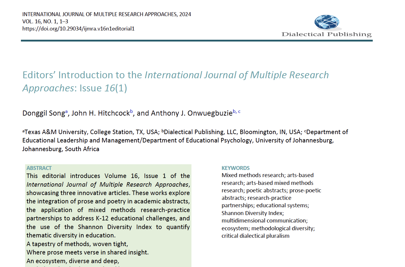 16(1). 01. Editors’ Introduction to the International Journal of ...